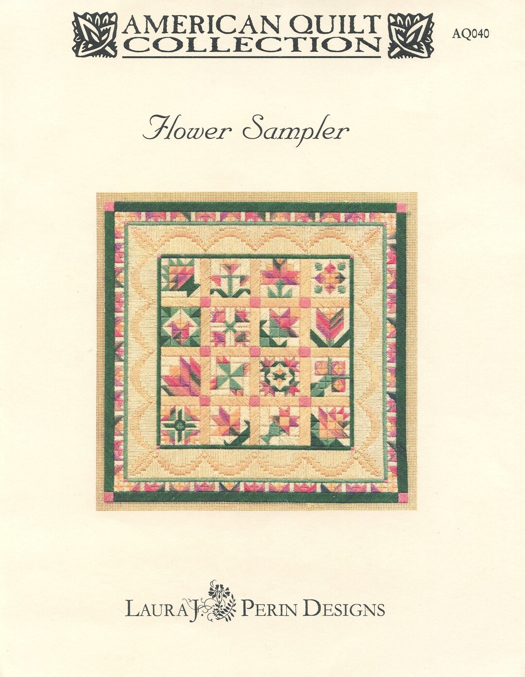 Laura J. Perin Designs - Needlepoint - Flower Sampler Pattern - Etsy