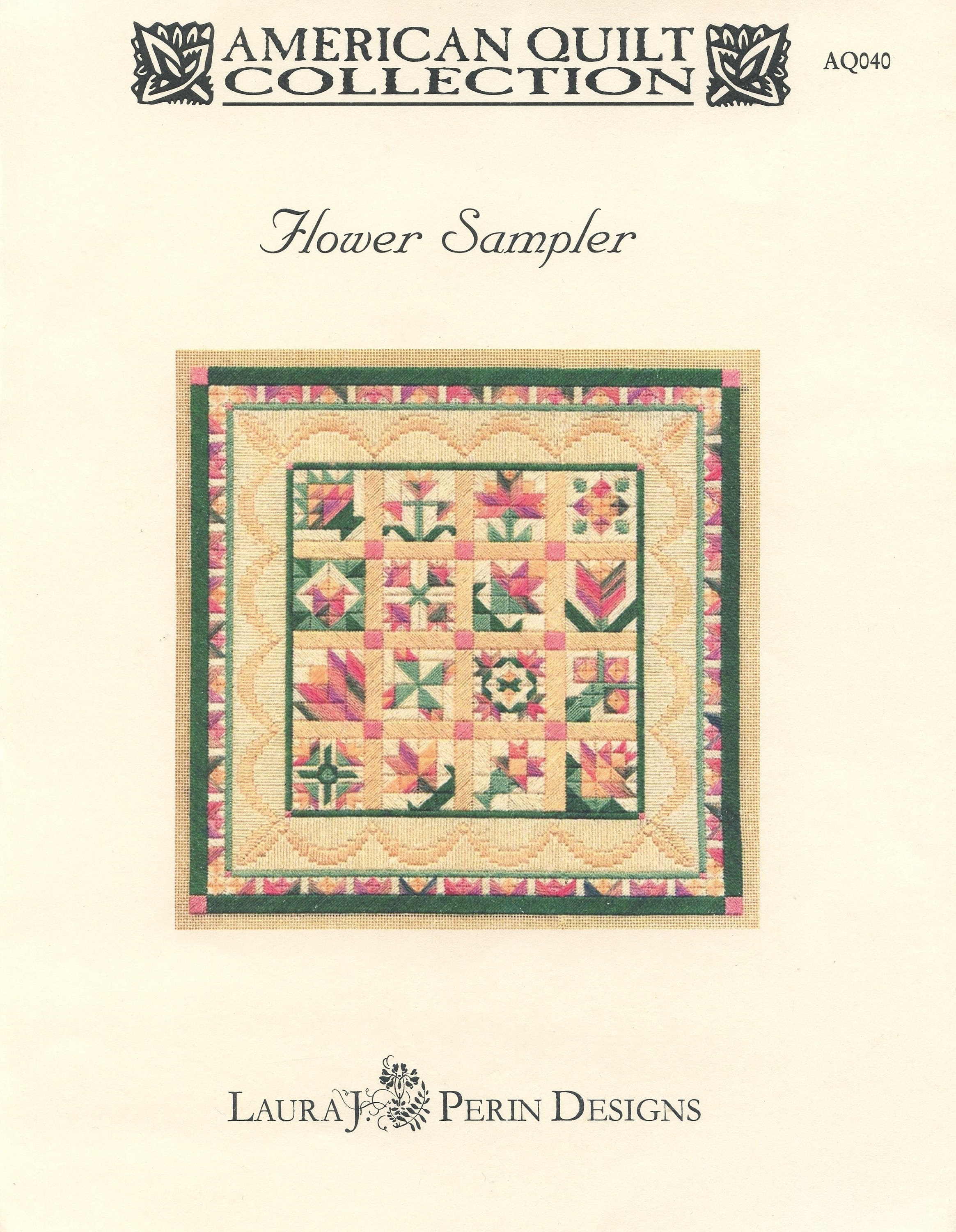 Laura J. Perin Designs - Needlepoint - Flower Sampler Pattern - Etsy