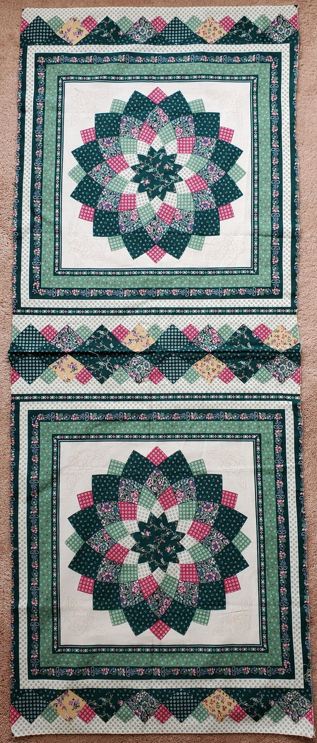 Patchwork Dahlia Panel - Etsy