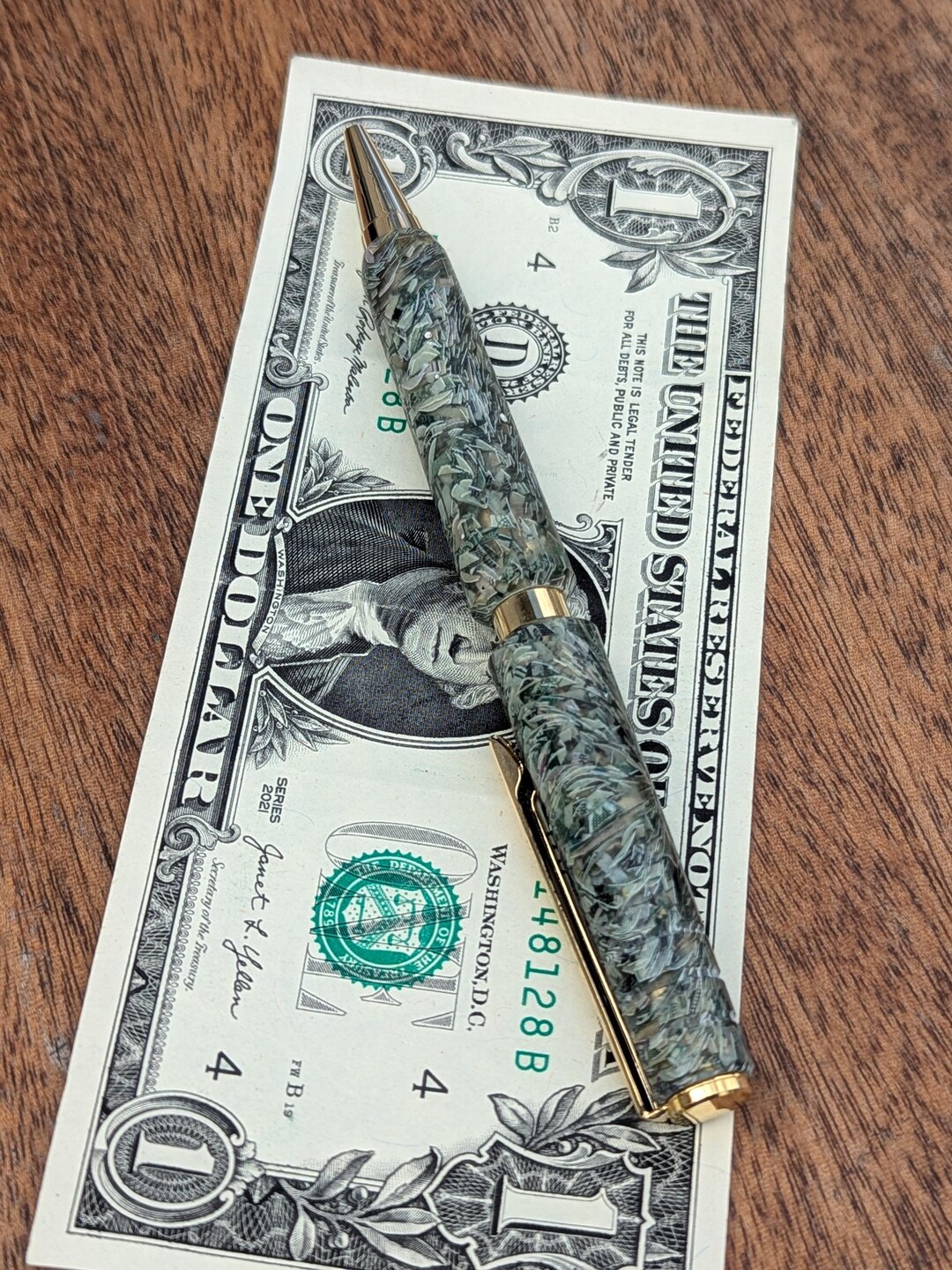 SHREDDED CASH Pen Handcrafted Acrylic. One of a Kind Elegant Design ...