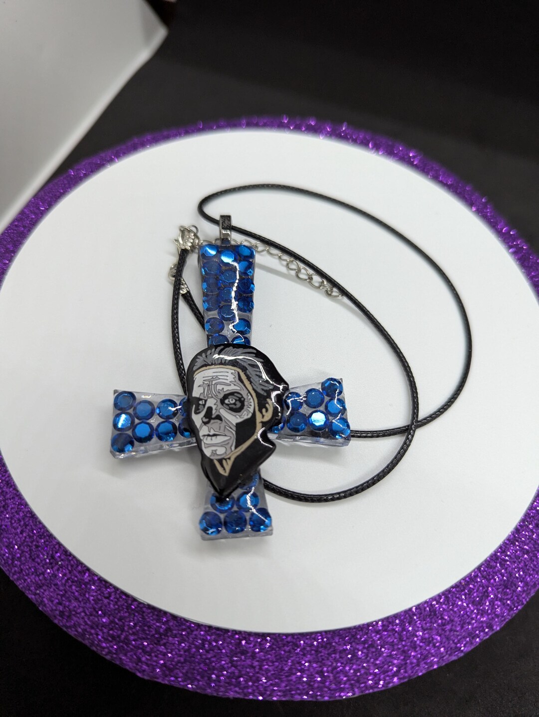 Terzo Metallic Blue Inverted Cross - Etsy