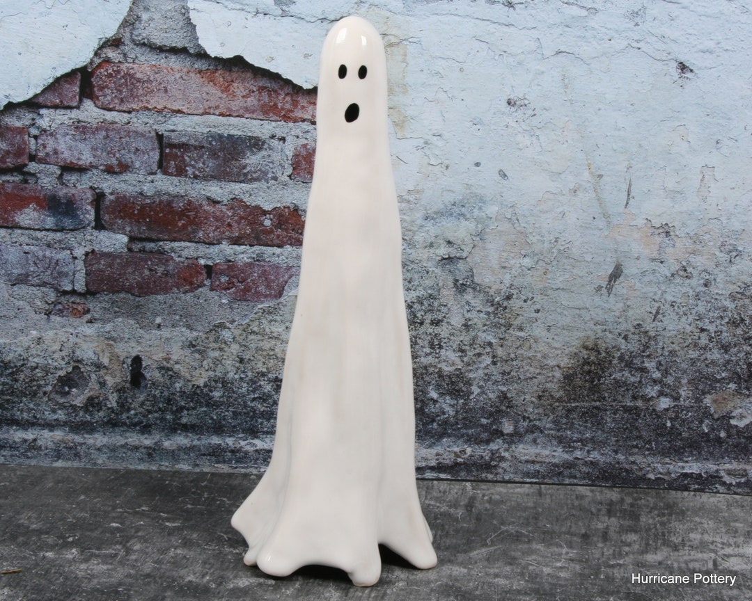 Tall Ceramic Ghost RTS. Handmade Haunted Halloween Decoration. OOAK ...