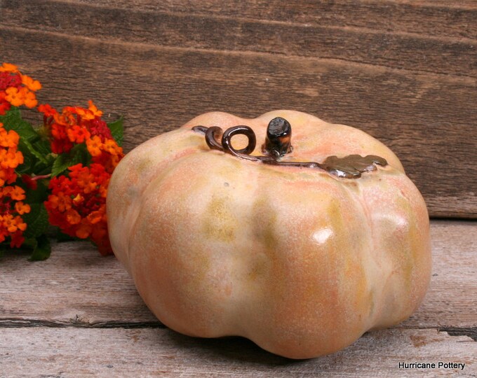 Handmade Ceramic Pumpkin Ceramic Pottery Fall Harvest Autumn Hand ...