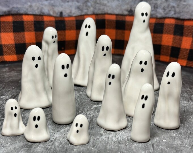 Whisp Ghosts. RTS. Small and Slender Handmade Ceramic Ghosts for ...