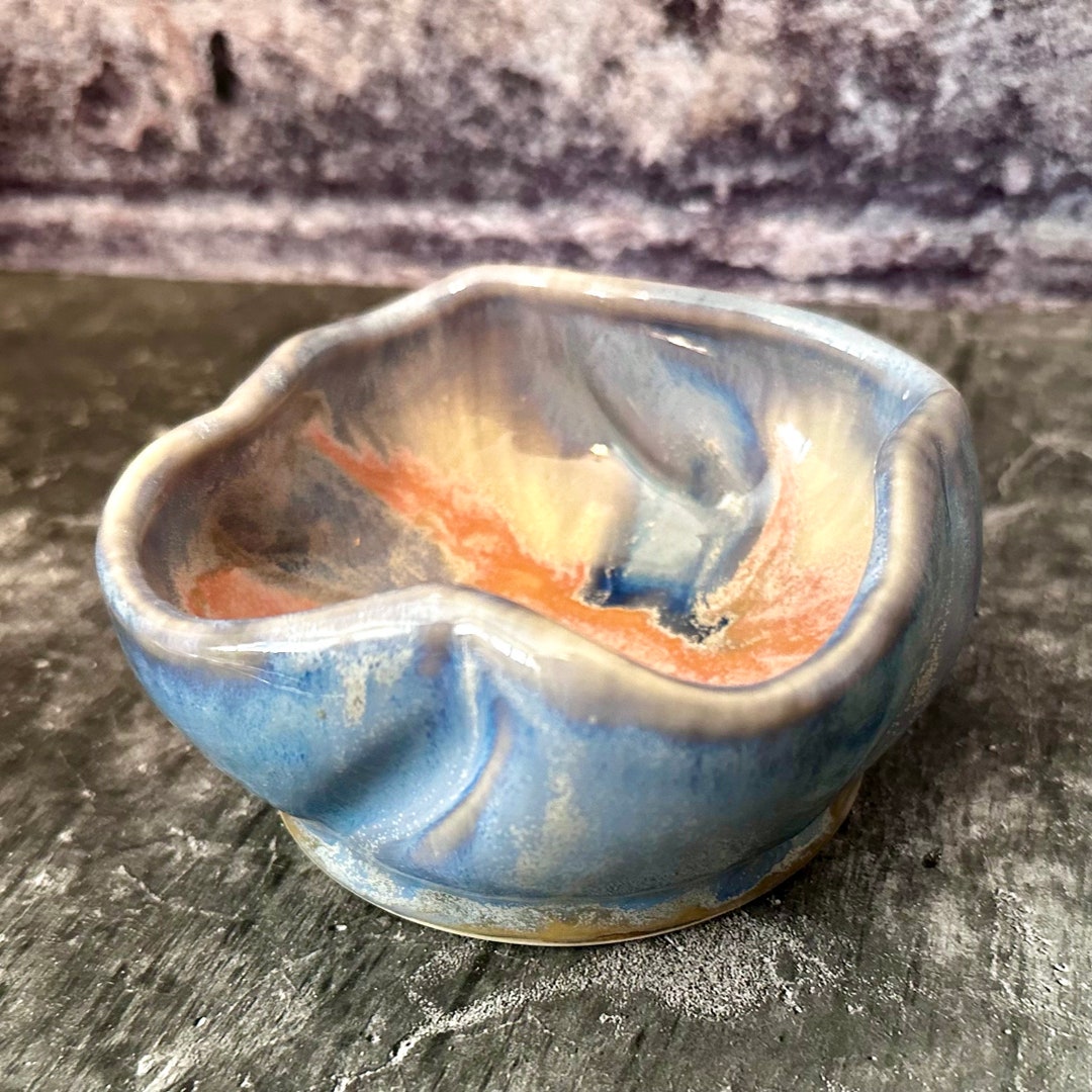 Unique Ceramic Bowl With Flowing Glazes - Handcrafted and One-of-a-kind ...