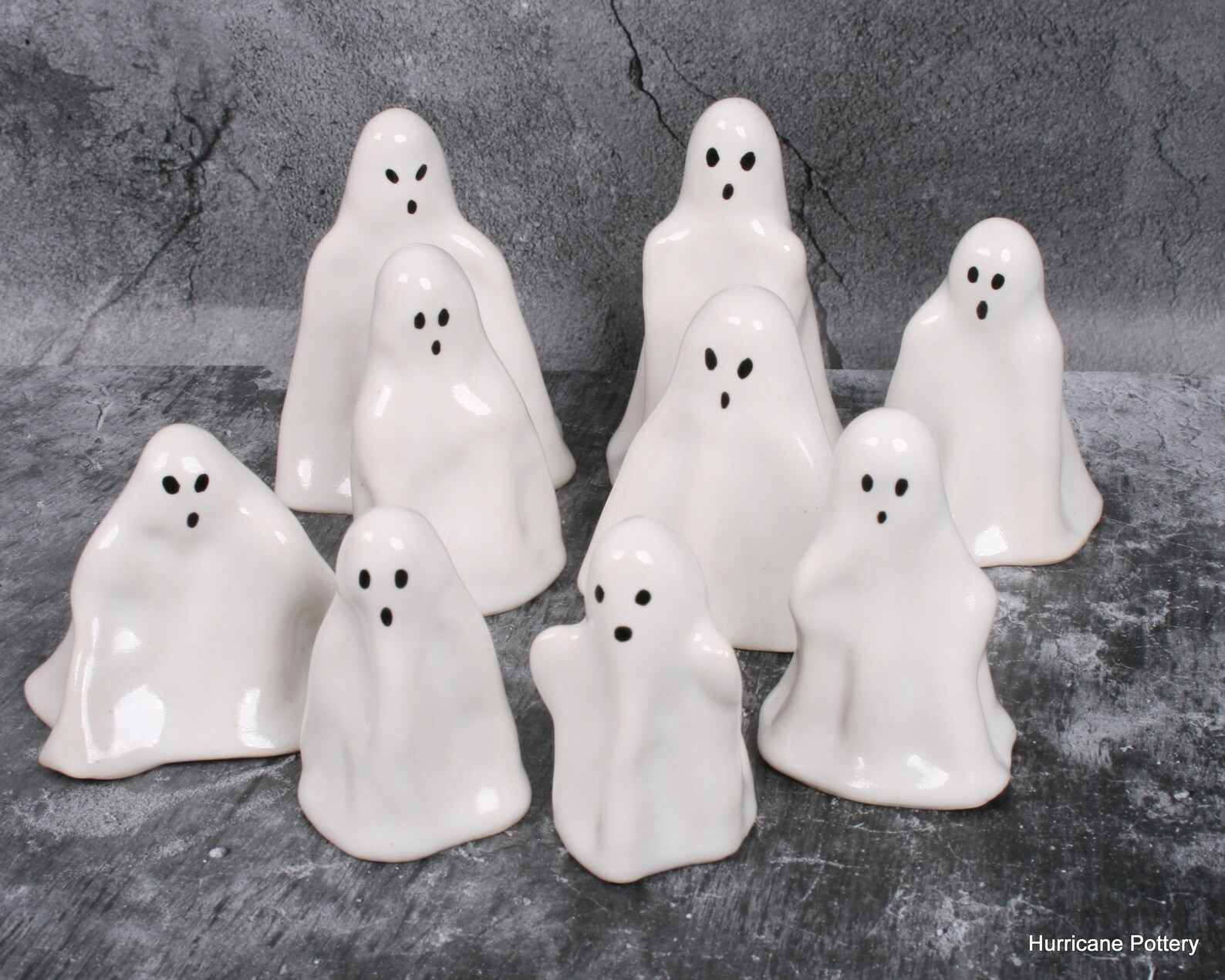 Spooky Ghost With Arms MADE TO ORDER. Handmade White Ceramic - Etsy