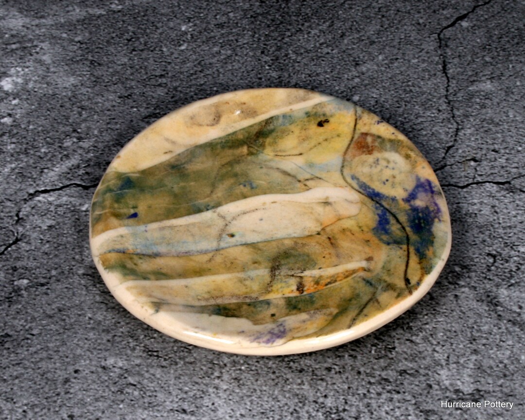 Small Abstract Ceramic Dish, Handmade Layers of Colored Porcelain, - Etsy