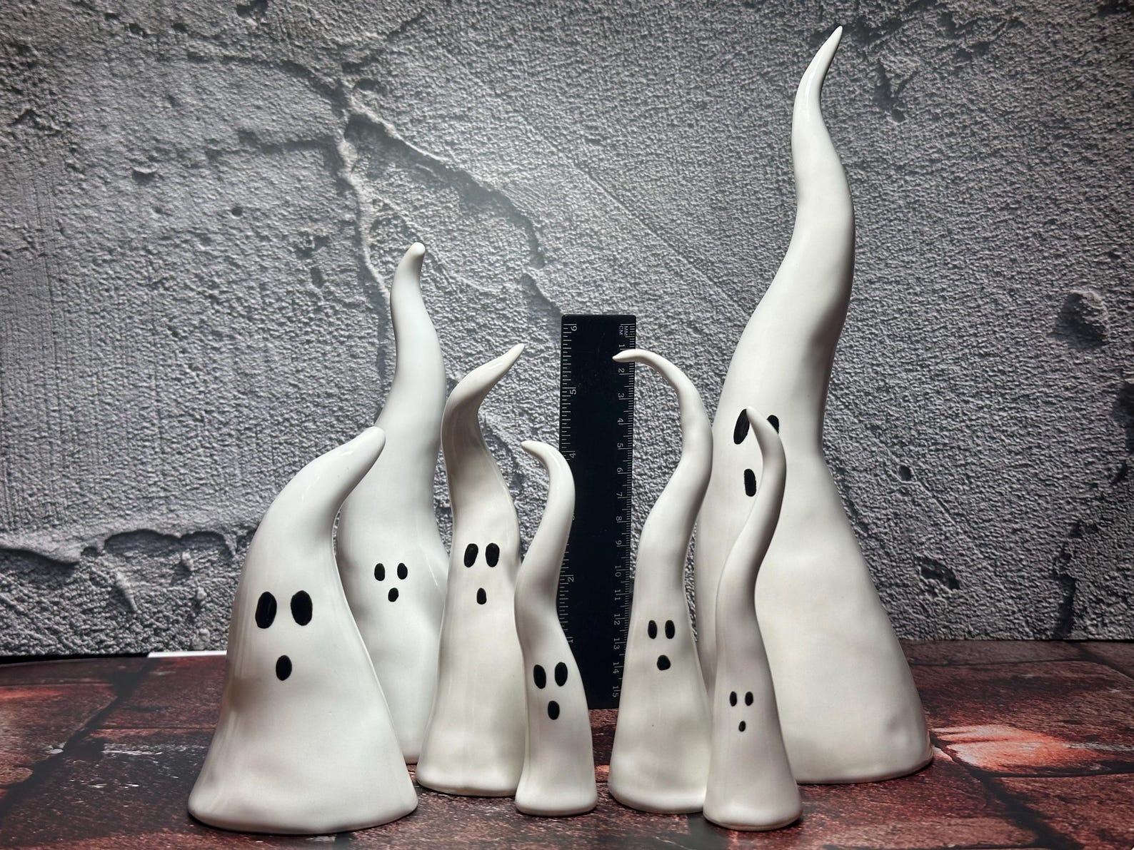Pointy Ceramic Ghosts for Haunting Decor, Unique Handmade Halloween ...