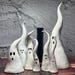 Pointy Ceramic Ghosts for Haunting Decor, Unique Handmade Halloween ...