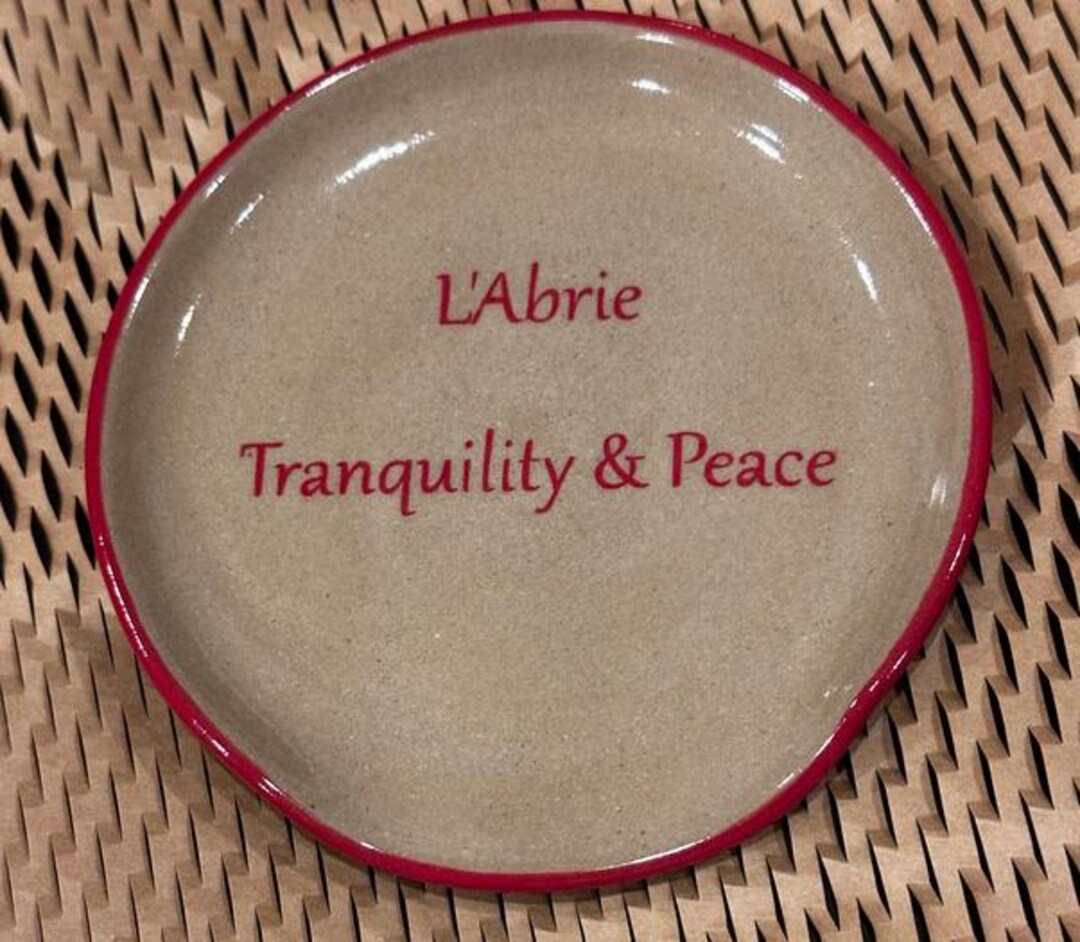 Personalized 5 Spoon Rest. Hand Painted on Buff/tan Stoneware, Pottery ...