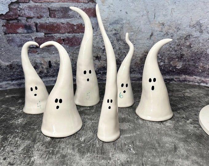 Whisp Ghosts. RTS. Small and Slender Handmade Ceramic Ghosts for ...
