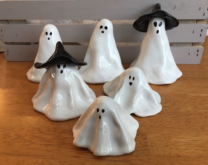 Whisp Ghosts. RTS. Small and Slender Handmade Ceramic Ghosts for ...