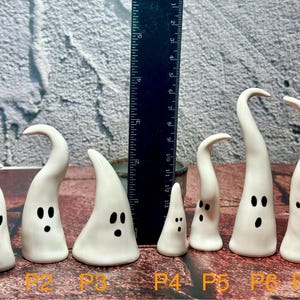Pointy Ceramic Ghosts for Haunting Decor, Unique Handmade Halloween ...