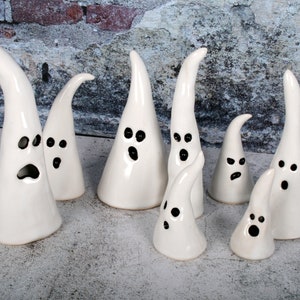 Ceramic Ghosts for Halloween Spirit Handmade Ghosts With - Etsy