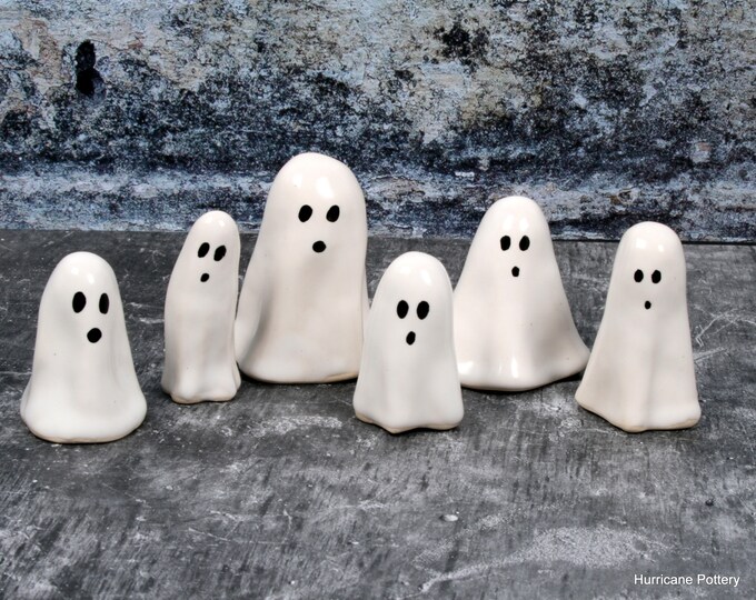 Whisp Ghosts. RTS. Small and Slender Handmade Ceramic Ghosts for ...