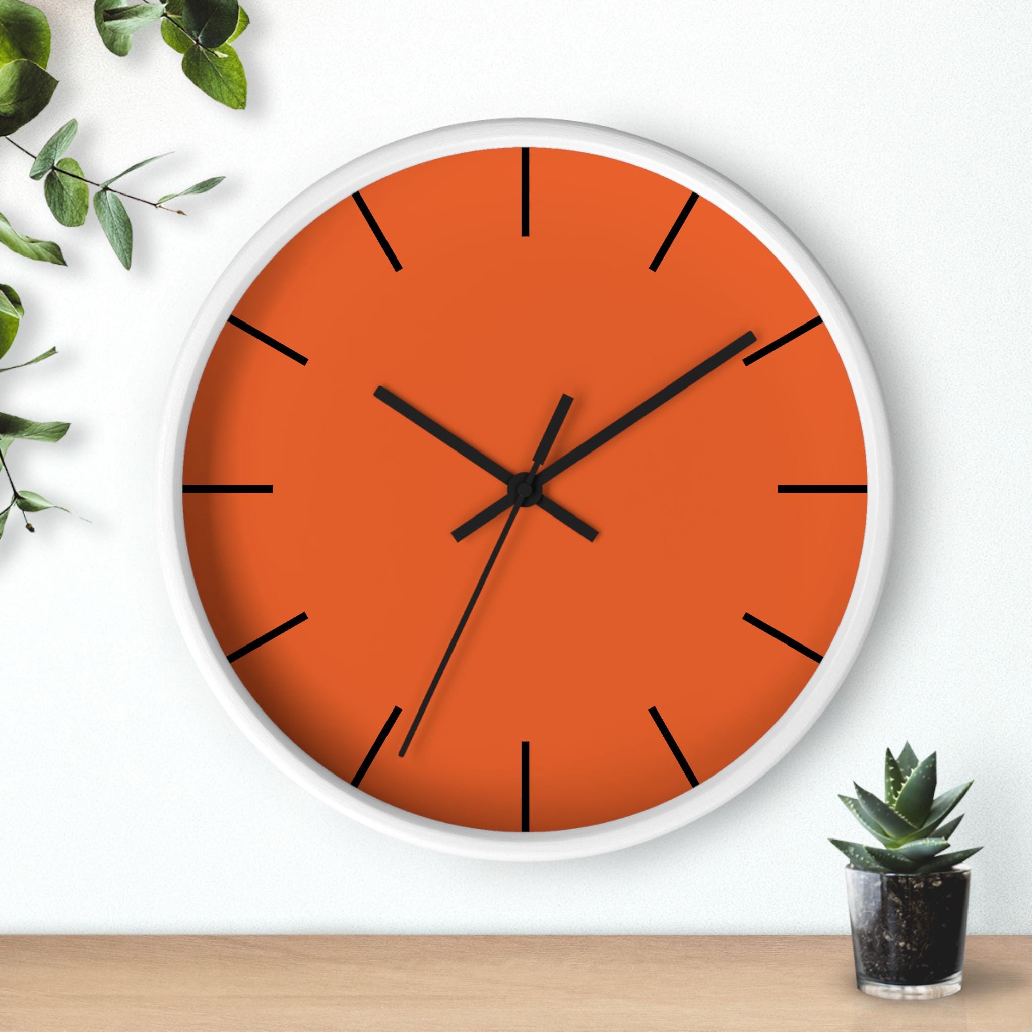 Modern Wall Clock, Wooden Minimalist Clock for Home Decor, White Black ...