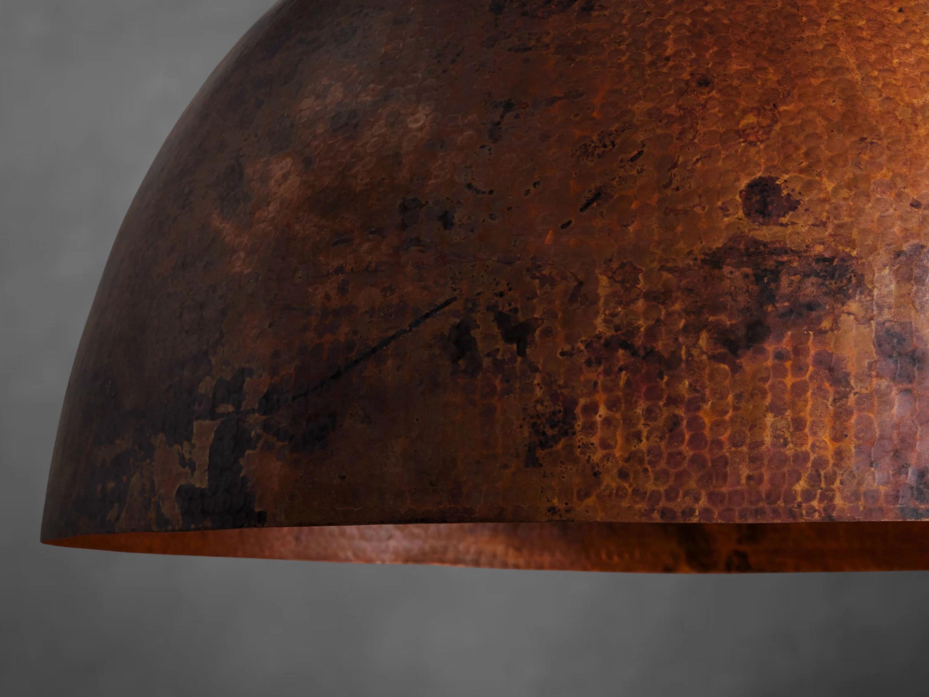 Oxidized Copper Pendant Light, Dome Ceiling Light, Hanging Kitchen ...