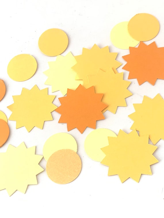 Sunshine Confetti Custom Colors Baby Shower Birthday - Etsy