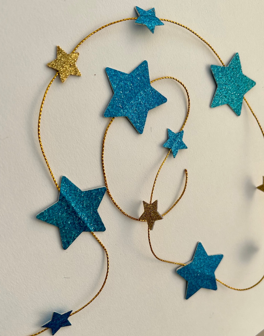Shimmer Star Garland, Silver and Gold Star Garland - Etsy