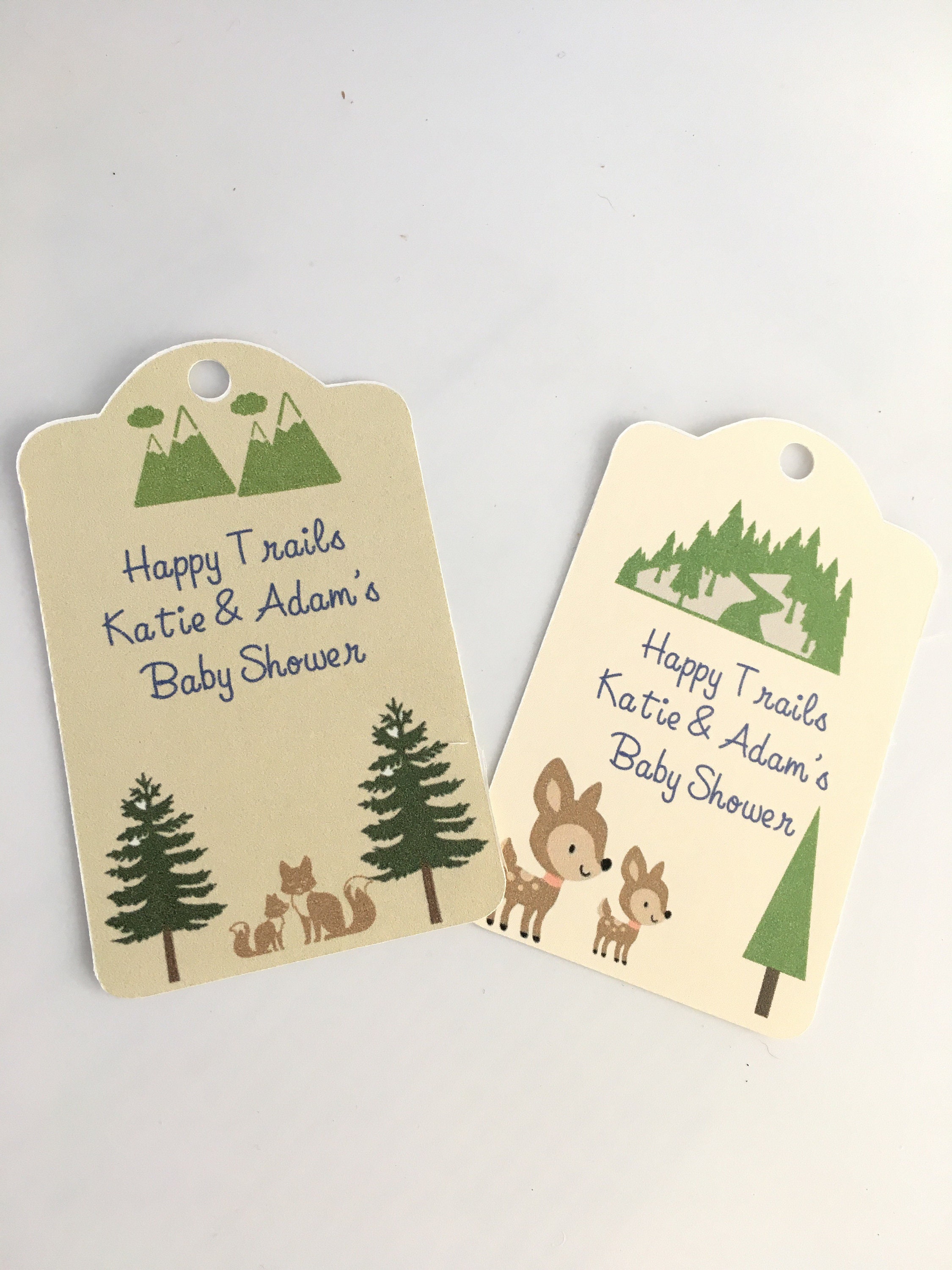Mountain Woodland Themed Favor Tags Gift Tags | Etsy