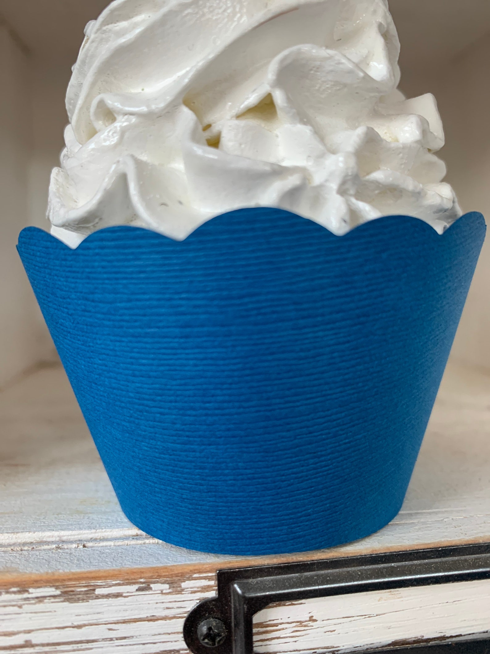 Blue Cupcake Wrappers Textured Royal Blue Nautical Blue - Etsy