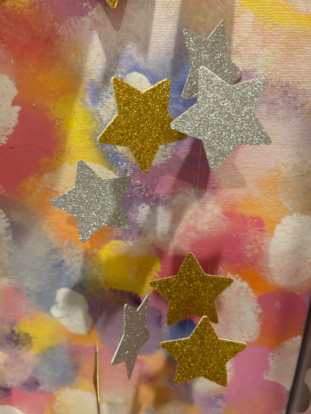 Shimmer Star Garland: Silver and Gold Holiday Decor - Etsy