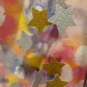 Shimmer Star Garland, Silver and Gold Star Garland - Etsy