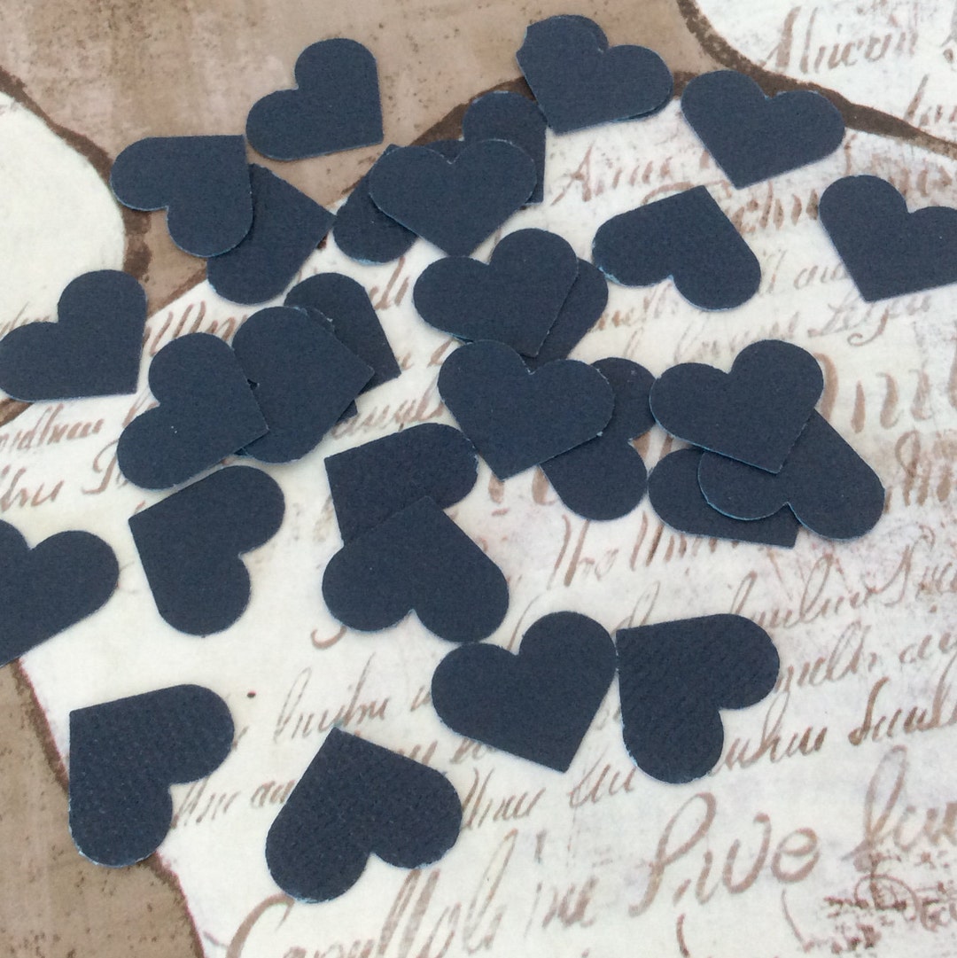 Navy Blue Confetti, Heart Confetti - Etsy