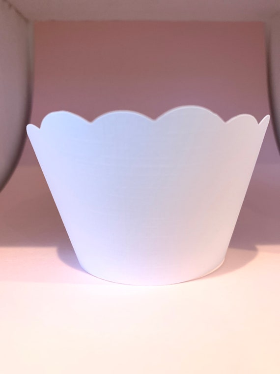 White Cupcake Wrappers Textured or Smooth Finish - Etsy