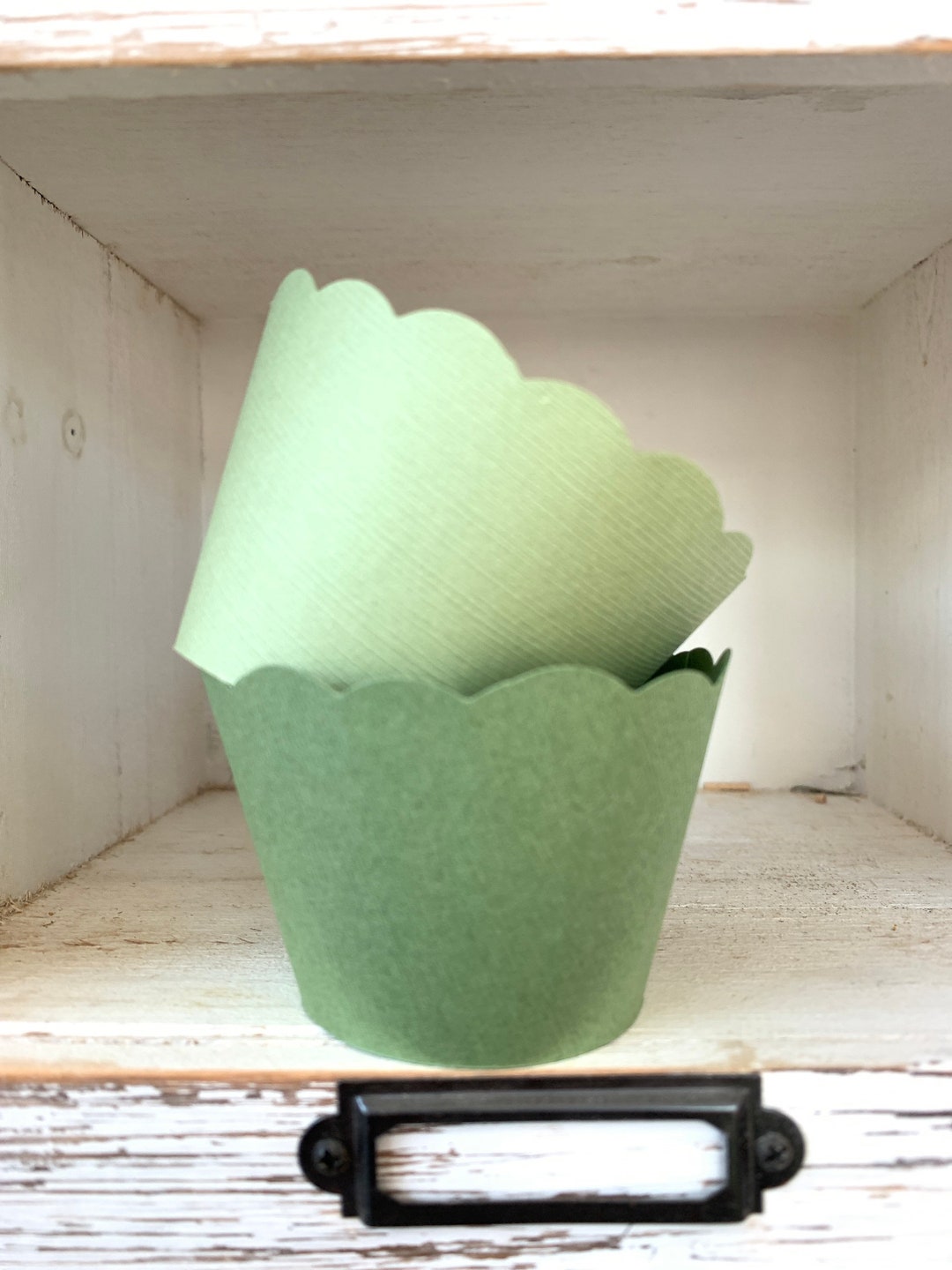 Sage Green Cupcake Wrappers, Textured Finish, Flat Finish - Etsy