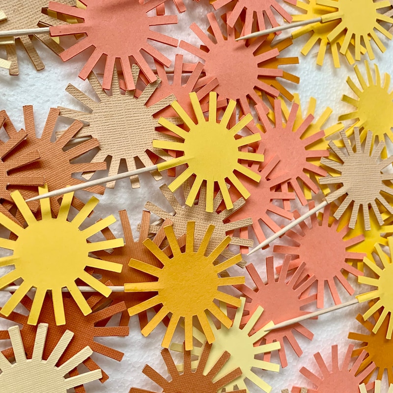 Sun Cupcake Toppers - Etsy