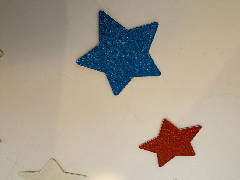 Red, White & Blue Shimmer Star Garland, Patriotic Decor - Etsy