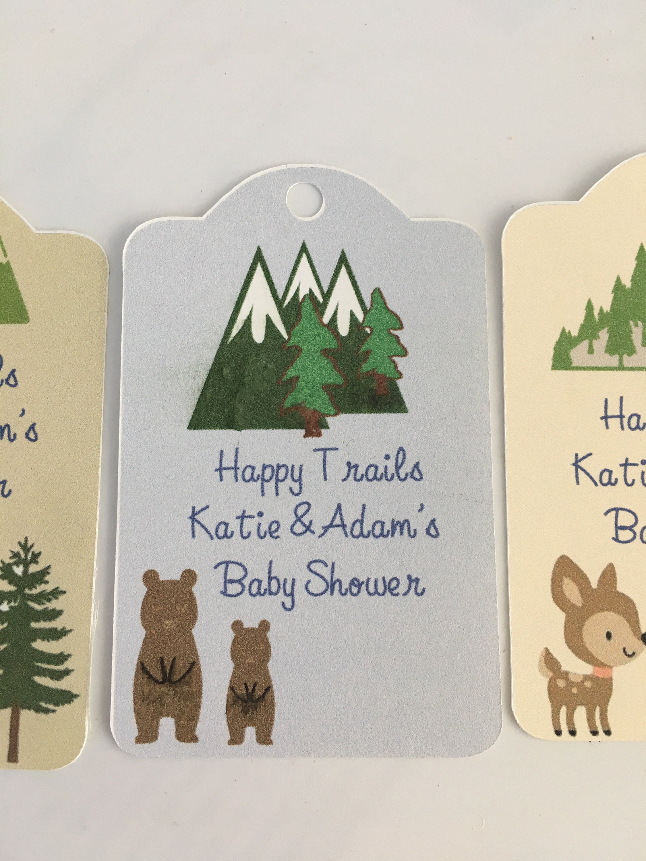 Mountain Woodland Themed Favor Tags Gift Tags | Etsy