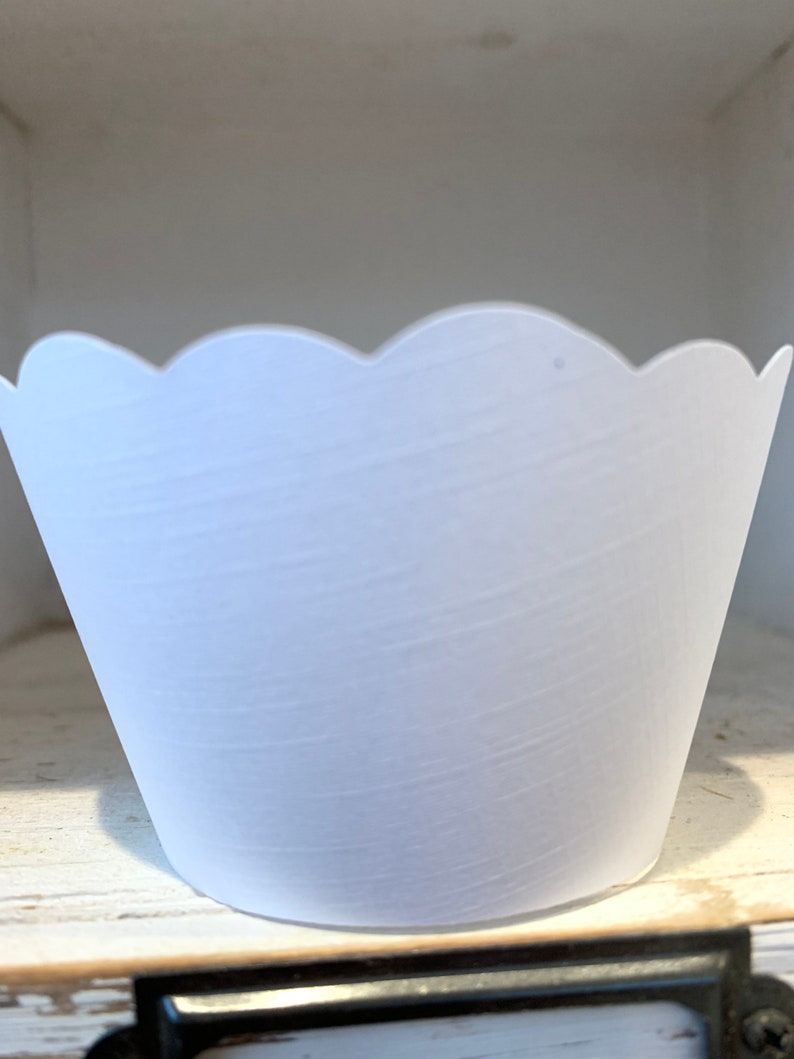 White Cupcake Wrappers Textured or Smooth Finish - Etsy