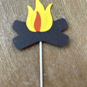 Camping Cupcake Toppers, Camp Fire, Smores Custom Theme Party - Etsy
