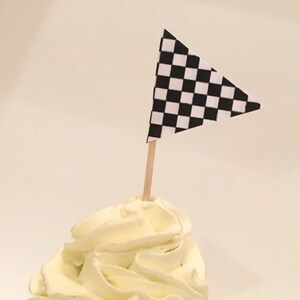 Race Car Cupcake Toppers, Custom Racing Theme, Racing Flags - Etsy