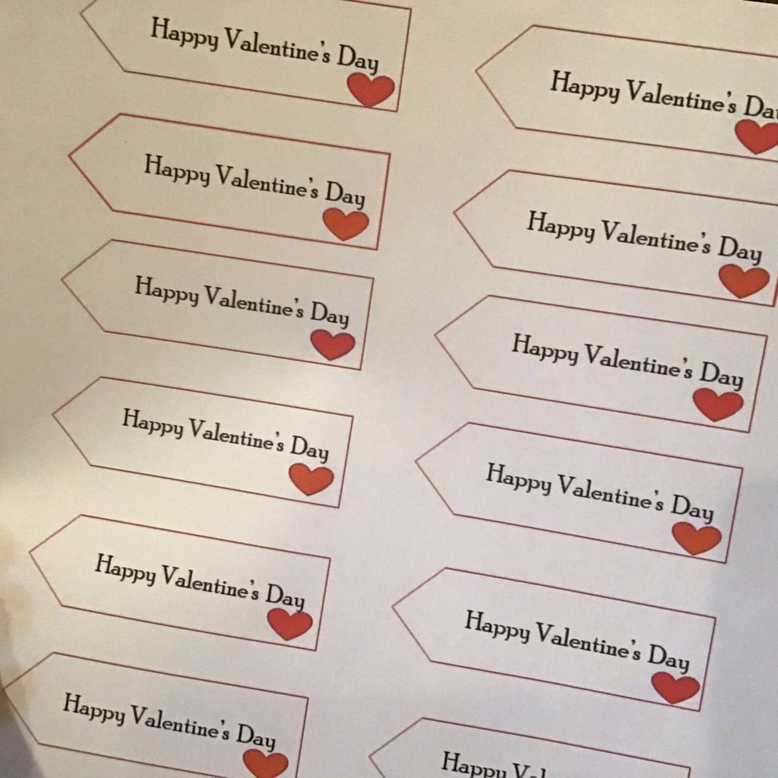 Happy Valentines Day Printable Treat Tags Valentine Gift Tag - Etsy