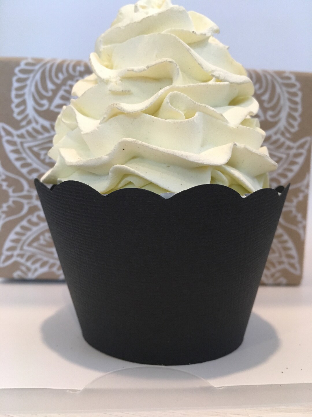 Black Cupcake Wrappers, Textured or Smooth Finish, Solid Black - Etsy