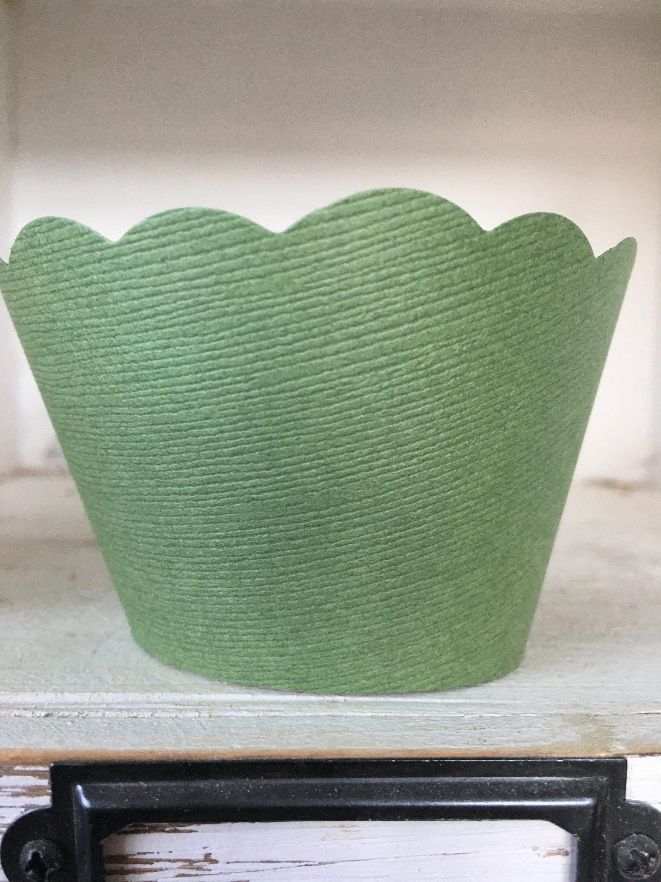 Sage Green Cupcake Wrappers, Textured Finish, Flat Finish - Etsy