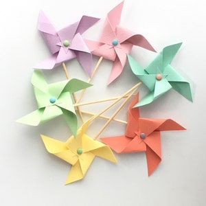 Pastel Cupcake Pinwheels, Cupcake and Cake Decor - Etsy