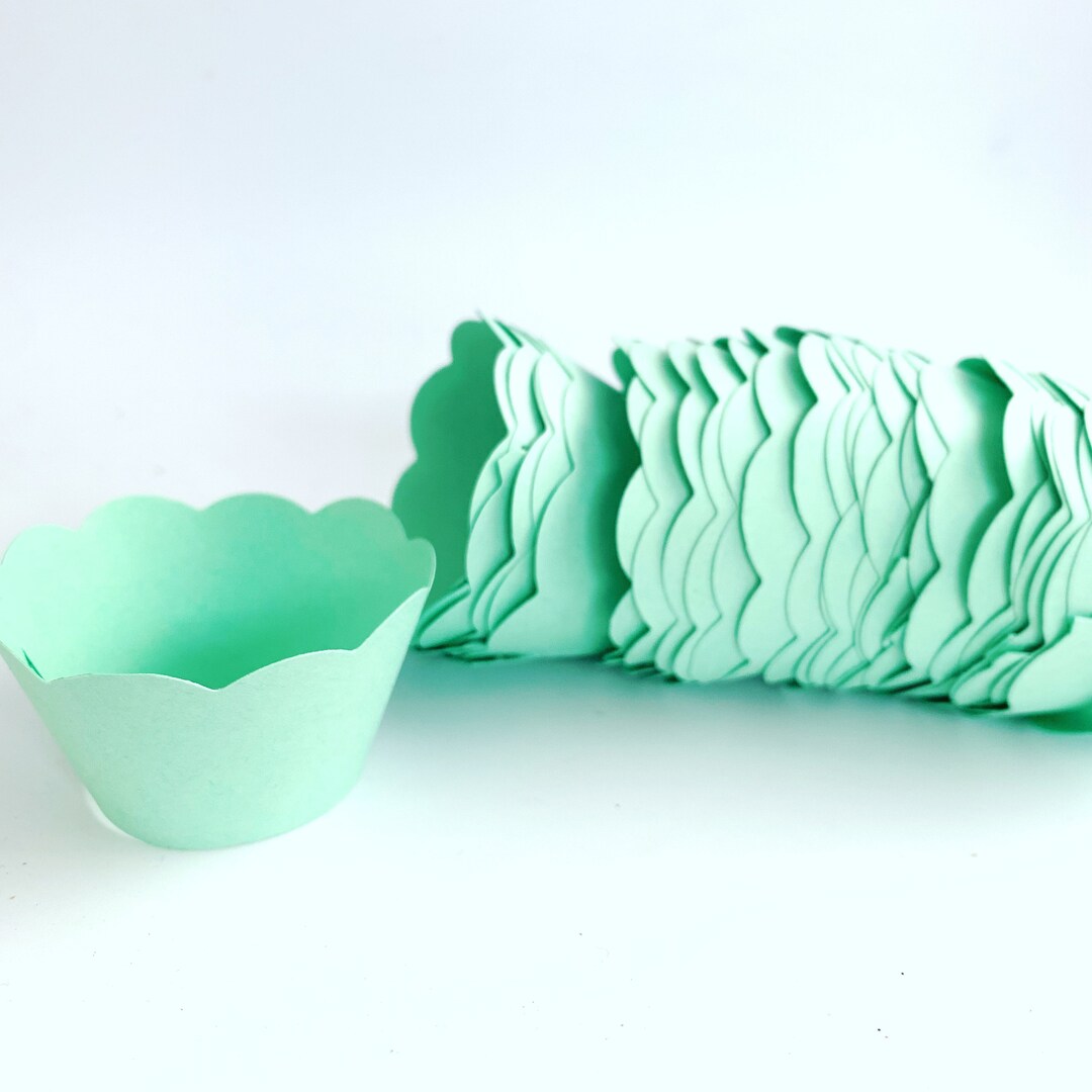 Mint Green Cupcake Wrappers, Green Mint, Pale Green, Spearmint - Etsy