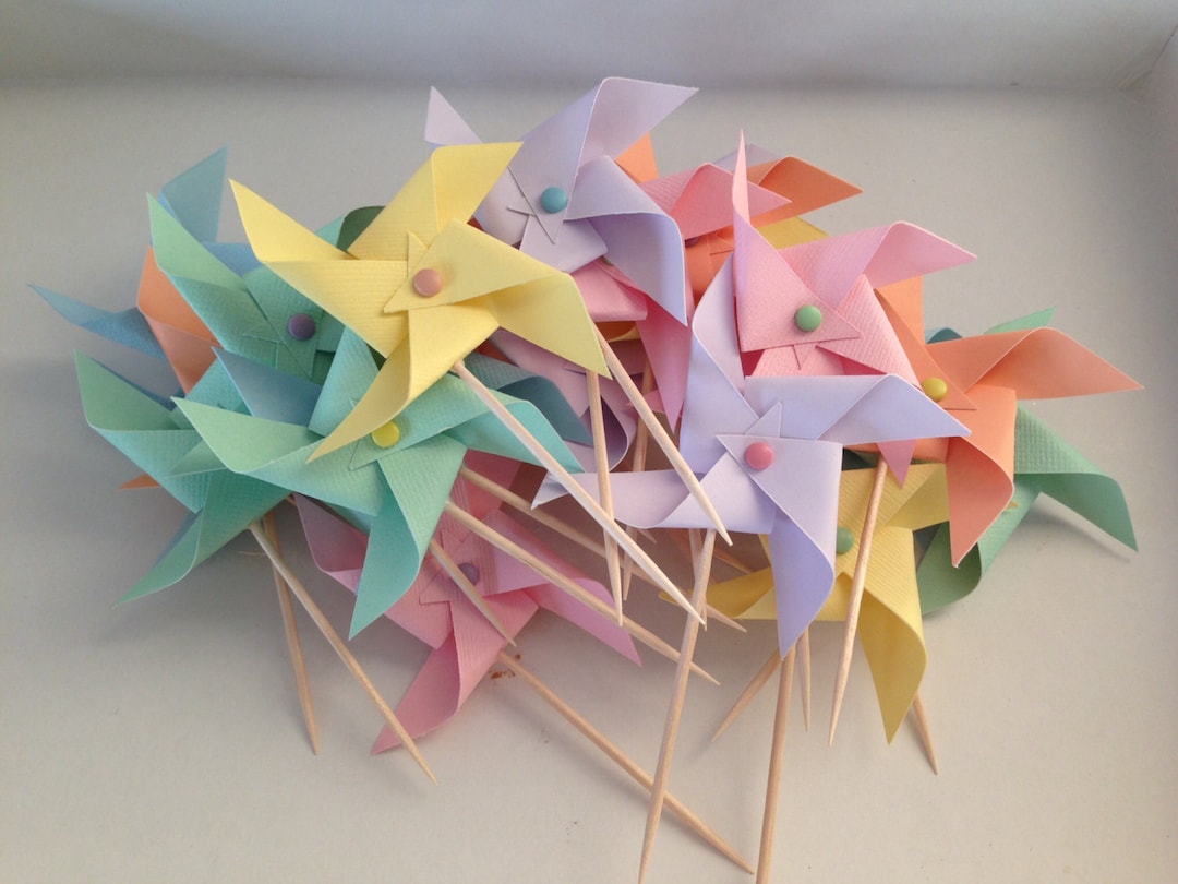 Pastel Cupcake Pinwheels, Cupcake and Cake Decor - Etsy