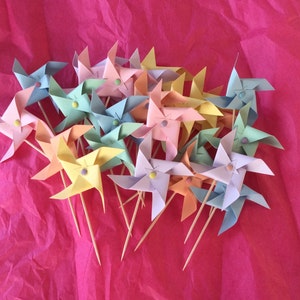 Pastel Cupcake Pinwheels, Cupcake and Cake Decor - Etsy
