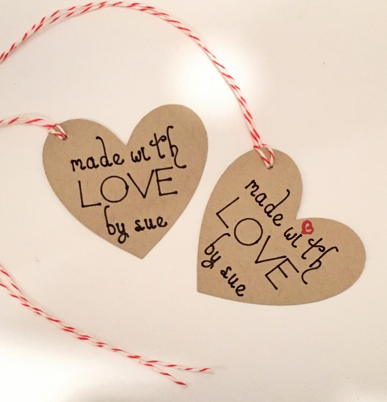 Made With Love Tags Favor Tags Gift Tags - Etsy