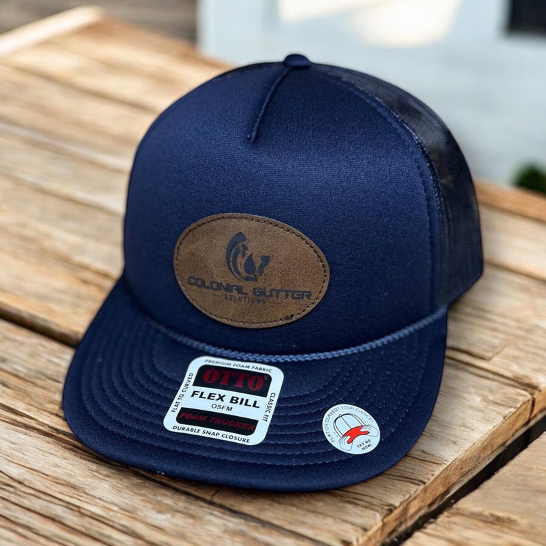 Custom Leather Patch Hat - Etsy