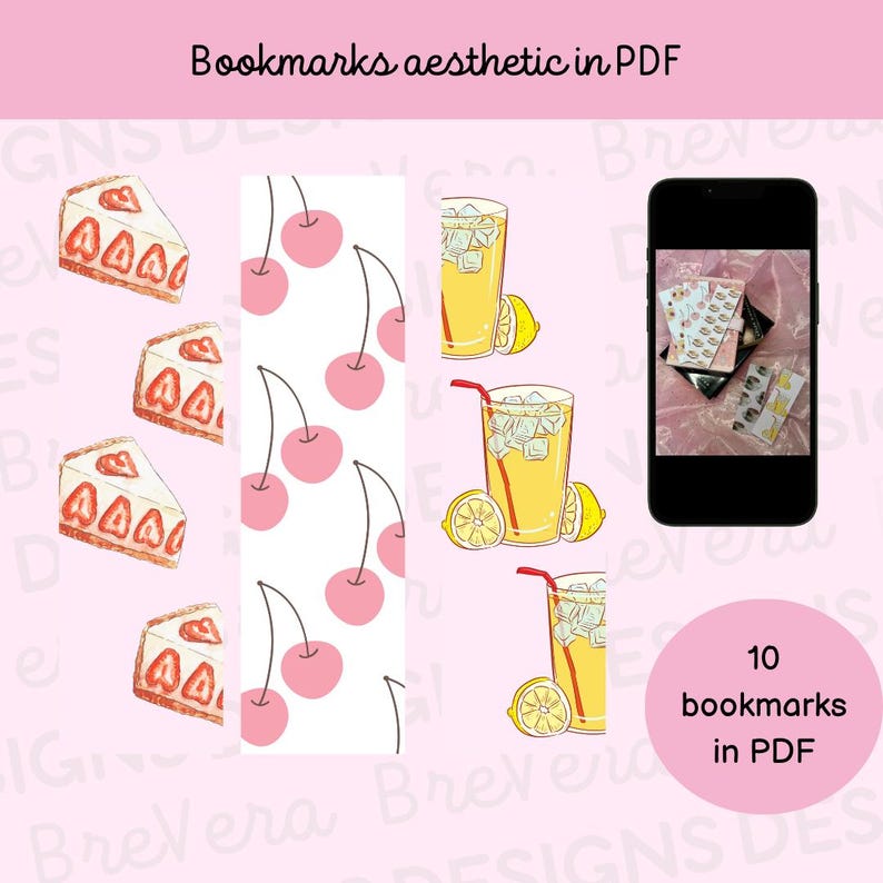 Cute Bookmarks-printable Bookmarks-aesthetic Bookmarks-pdf Ready for ...