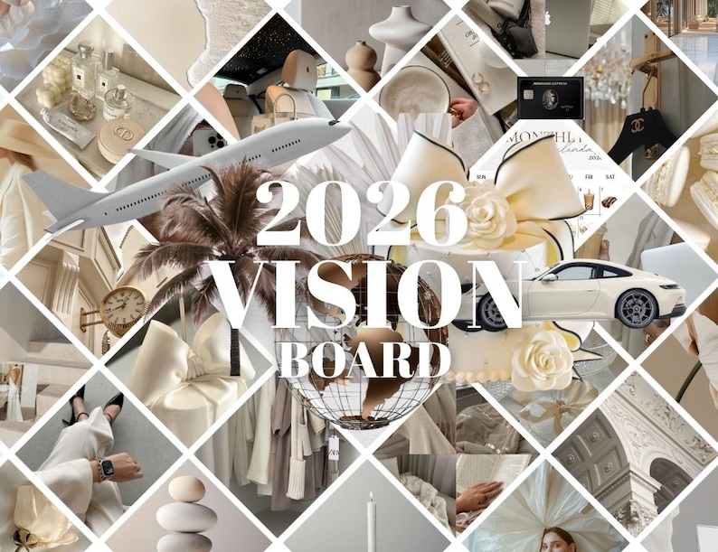 Creator Vision Board Template Horizontal & Vertical Size 100+ Canva ...