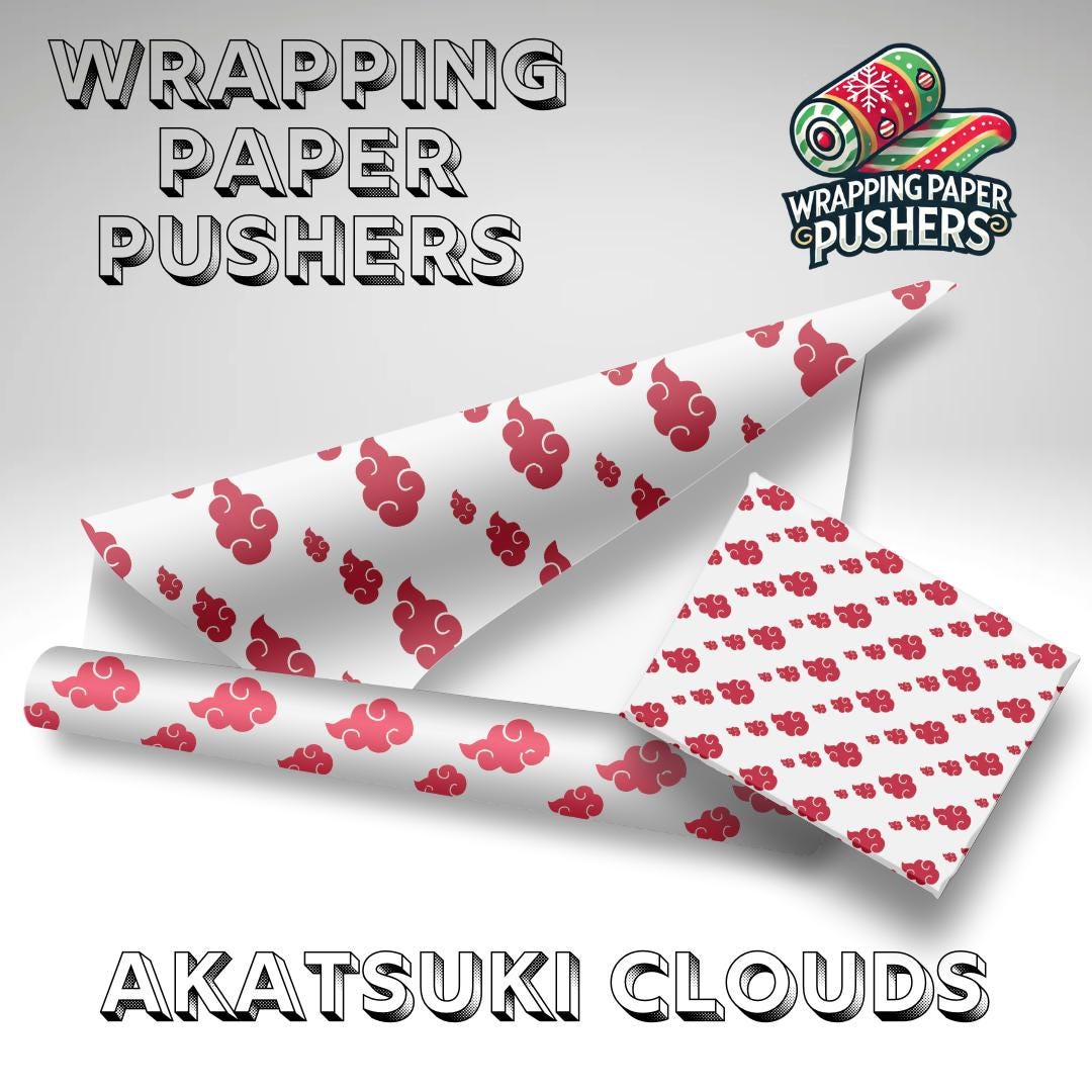 Wrapping Paper Akatsuki Clouds - Etsy