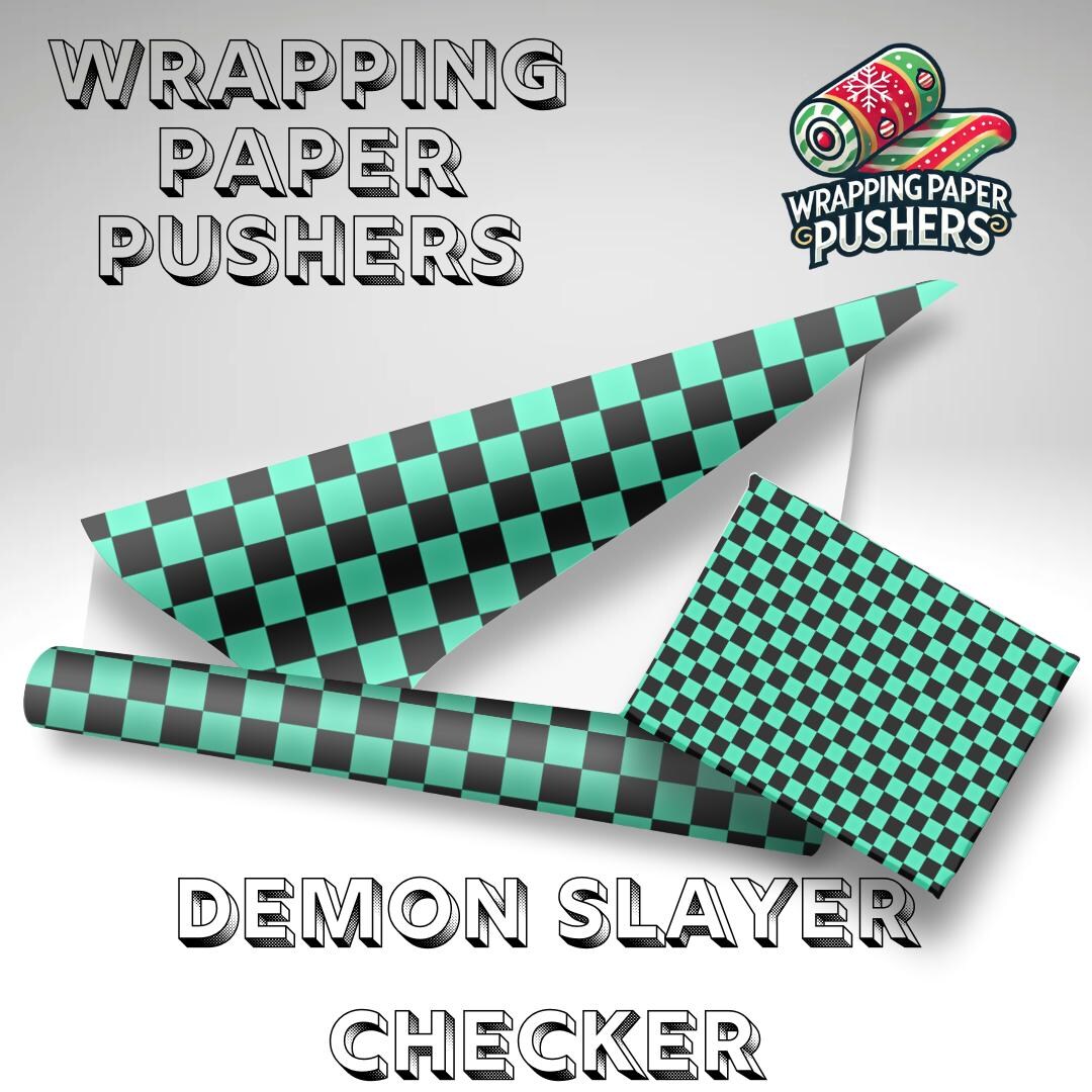 Wrapping Paper Demon Slayer Checker - Etsy