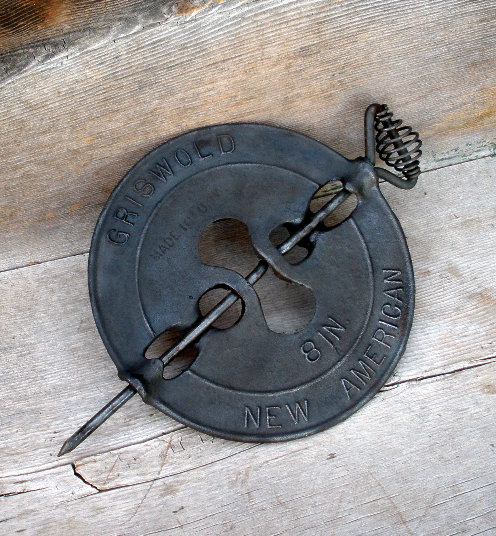 Vintage GRISWOLD 8 New American Wood Stove Pipe Reversible Damper W ...
